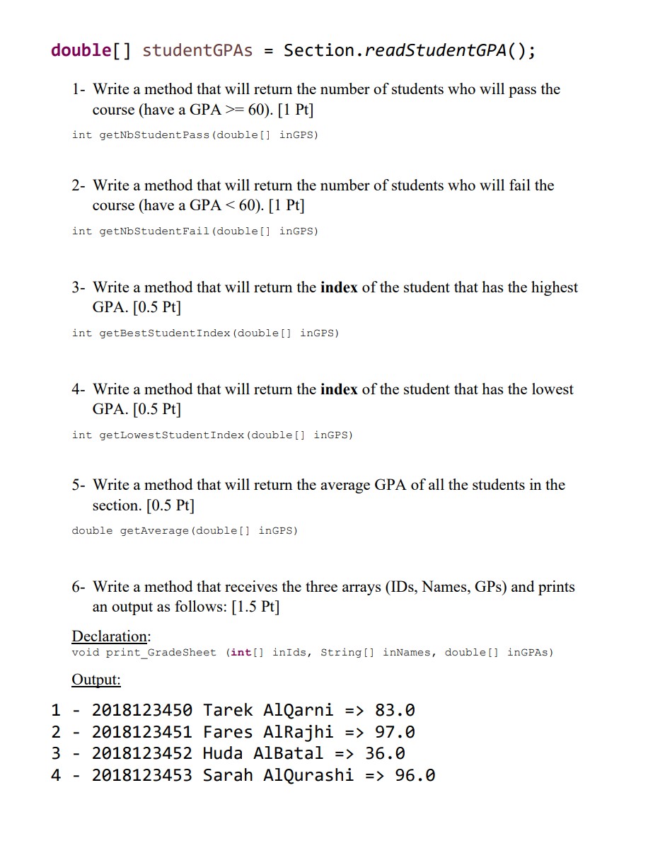 Solved java program that will read data from other classes | Chegg.com