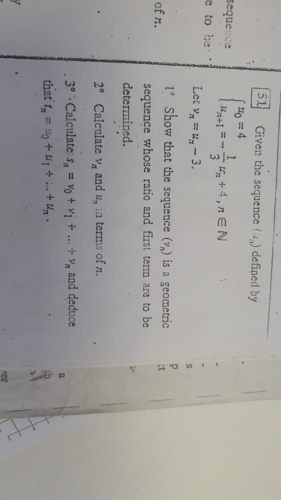 Solved 51. Given the sequence (hn) defined by | Chegg.com