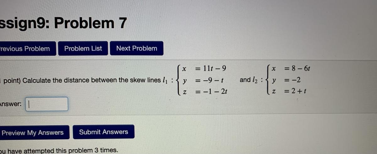 Solved ssign9: Problem 7 revious Problem Problem List Next | Chegg.com