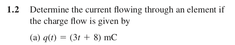 Solved 1.2 Determine the current flowing through an element | Chegg.com