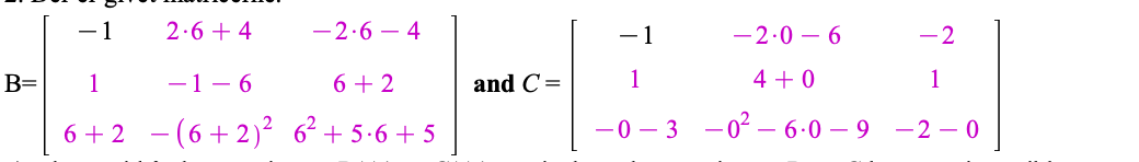 Solved . The matrices are given:calculate by hand the | Chegg.com