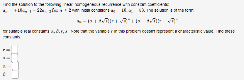 Solved Find the solution to the following linear, | Chegg.com