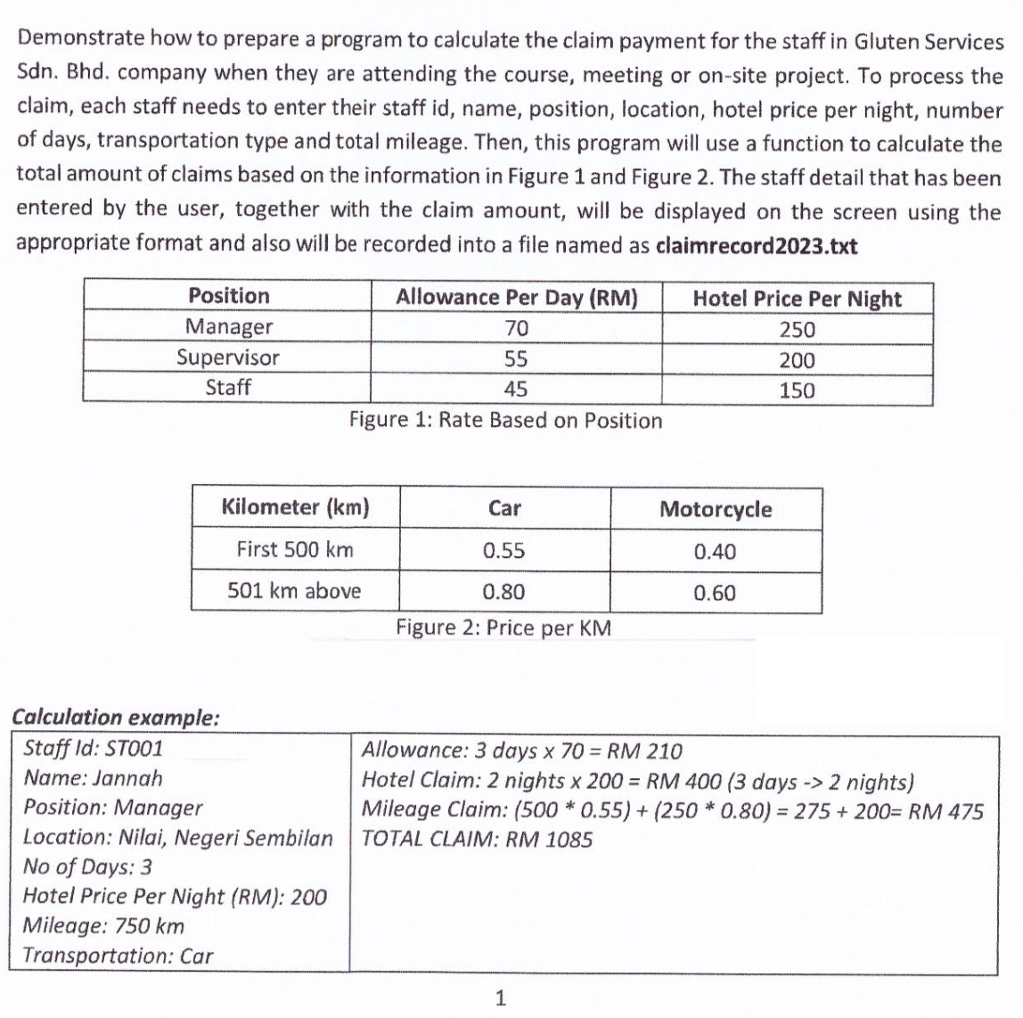 Solved Demonstrate how to prepare a program to calculate the | Chegg.com