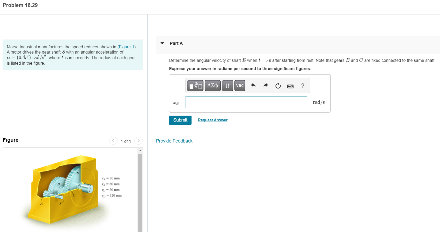 Solved Morse Industrial manufactures the speed reducer shown | Chegg.com