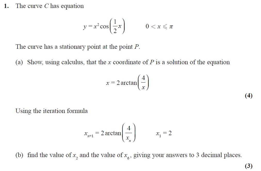 Solved 1. The curve C has equation y=x*cos(**) 0 | Chegg.com
