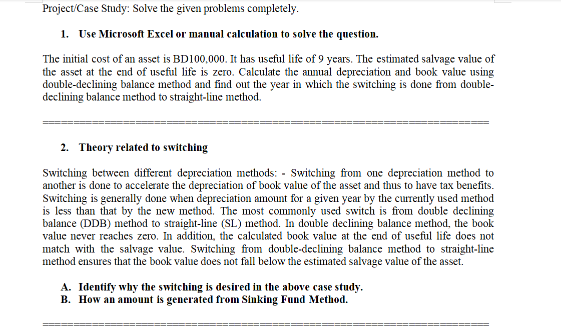 Solved Project/Case Study: Solve the given problems | Chegg.com
