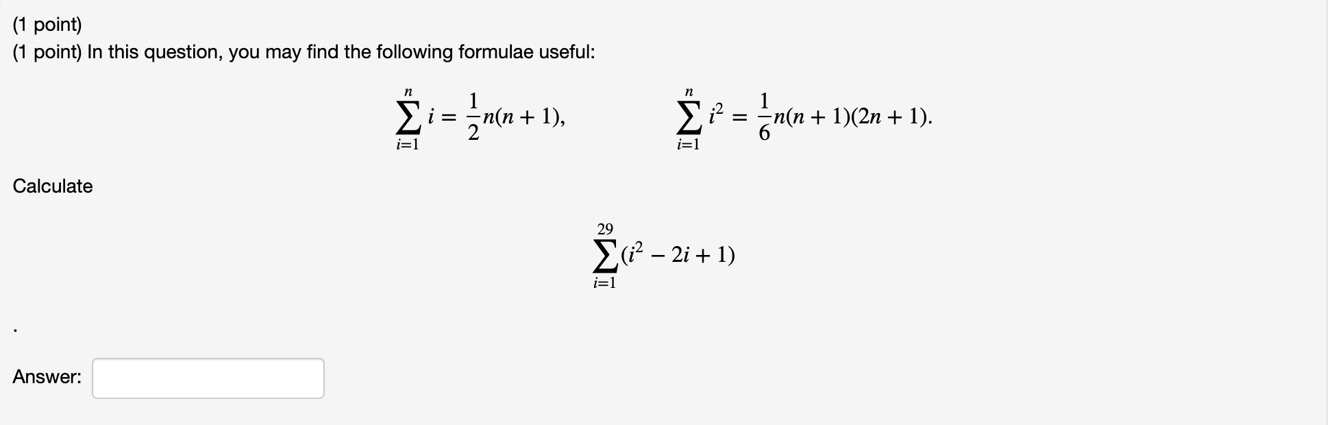 Solved (1 point) (1 point) In this question, you may find | Chegg.com