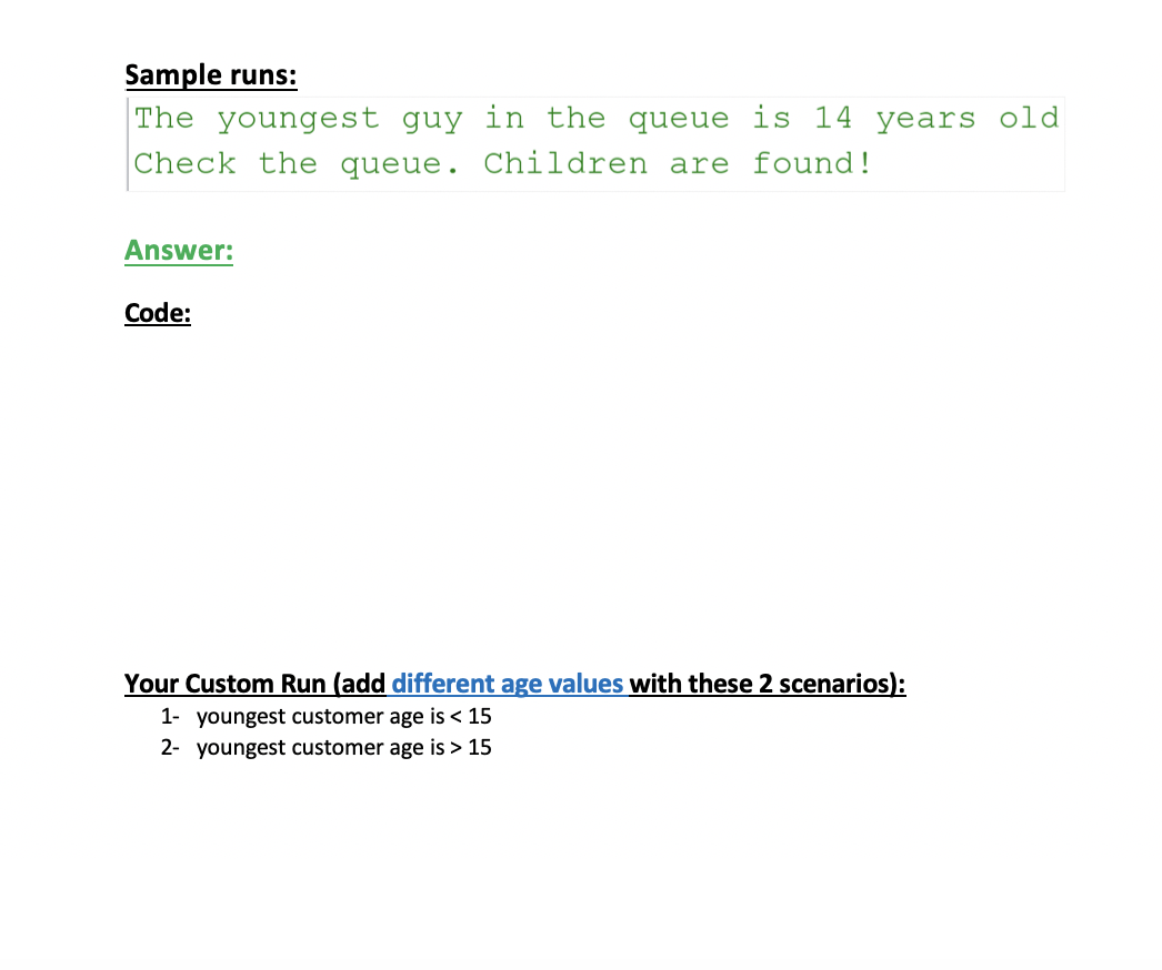 Solved Q2: Bank Queue Organizer [5 marks] In the Covid-19 | Chegg.com