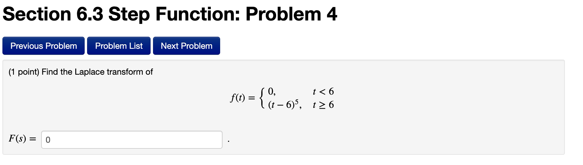 Solved Section 6 3 Step Function Problem 4 Previous Problem
