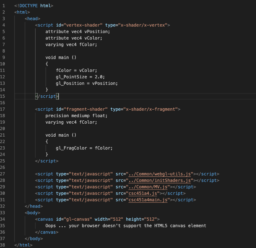 Solved In this assignment, you will write a WebGL program to | Chegg.com