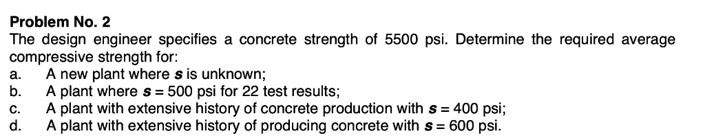 Solved Problem No. 2 The design engineer specifies a | Chegg.com