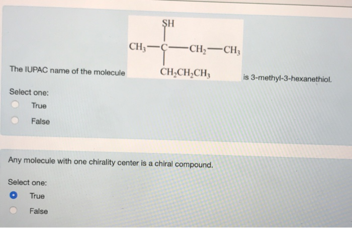 Solved CHCH2CH CH CH2CH is 3-methyl-3-hexanethiol. The IUPAC | Chegg.com