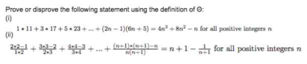 Solved Prove or disprove the following statement using the | Chegg.com