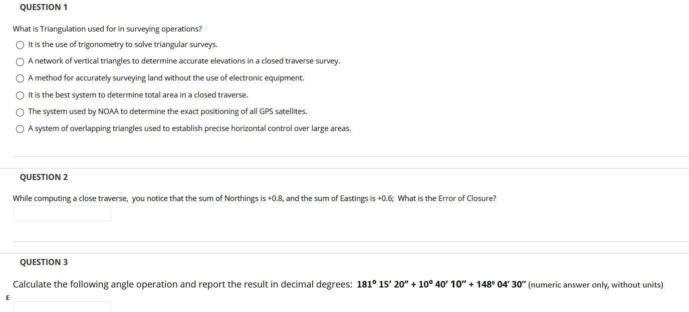 Solved QUESTION 1 What is Triangulation used for in | Chegg.com