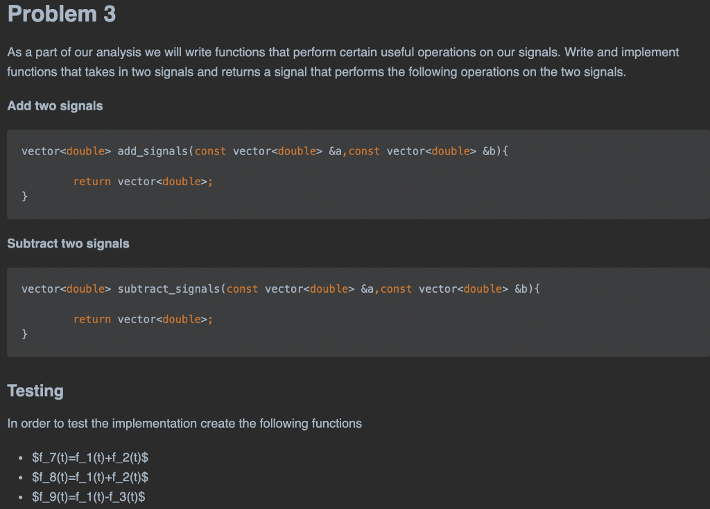 Solved Problem 3 As a part of our analysis we will write | Chegg.com