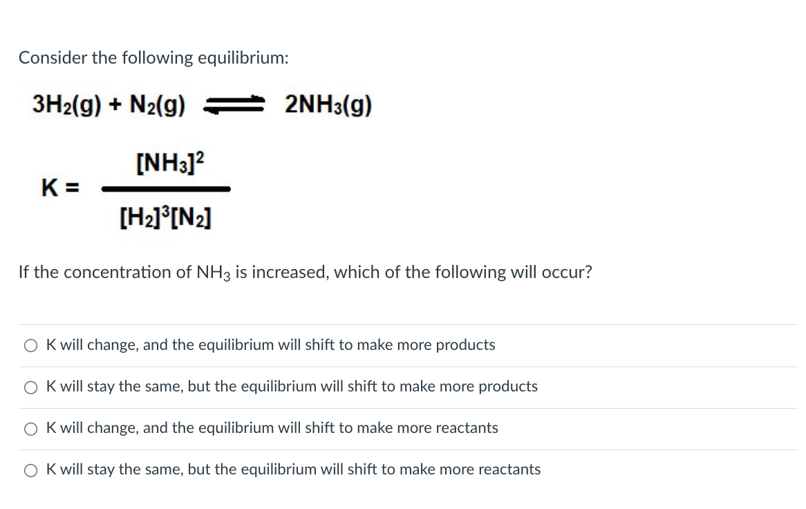 Solved Consider the following equilibrium: [Image Included] | Chegg.com