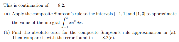 Solved This is continuation of 8.2. (a) Apply the composite | Chegg.com