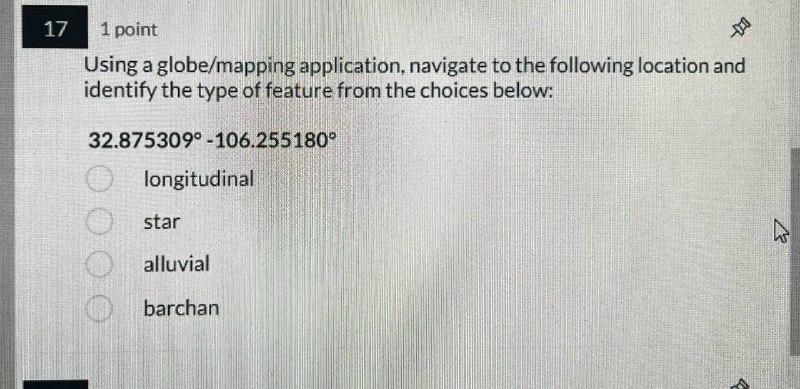 Solved Using a globe/mapping application, navigate to the | Chegg.com
