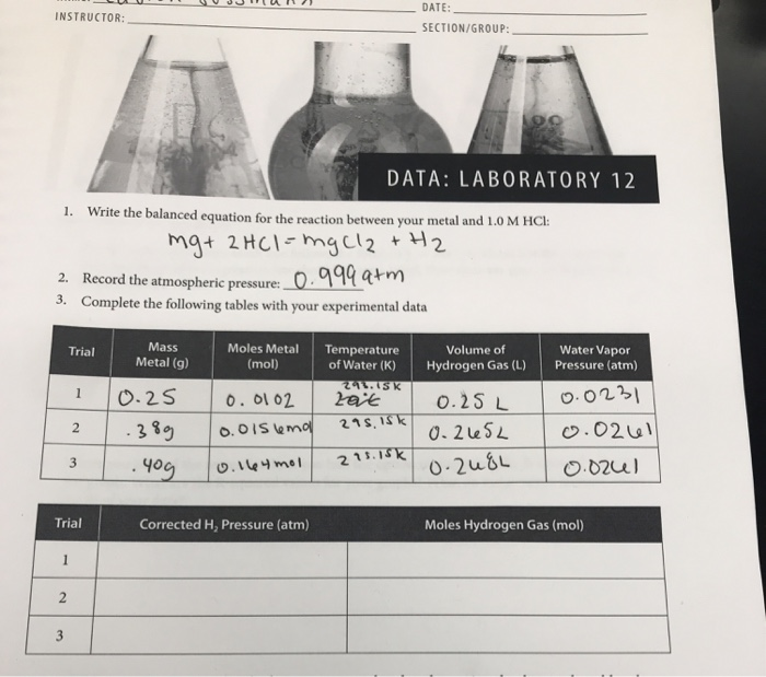 Solved ーdate Instructor Section Group Data Laboratory 12