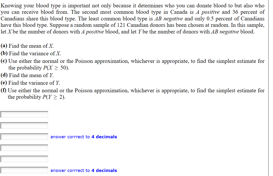 Solved Knowing your blood type is important not only because | Chegg.com