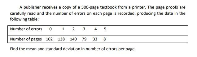 Solved A publisher receives a copy of a 500-page textbook | Chegg.com