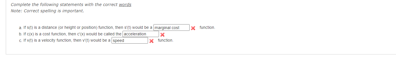Solved Complete the following statements with the correct | Chegg.com