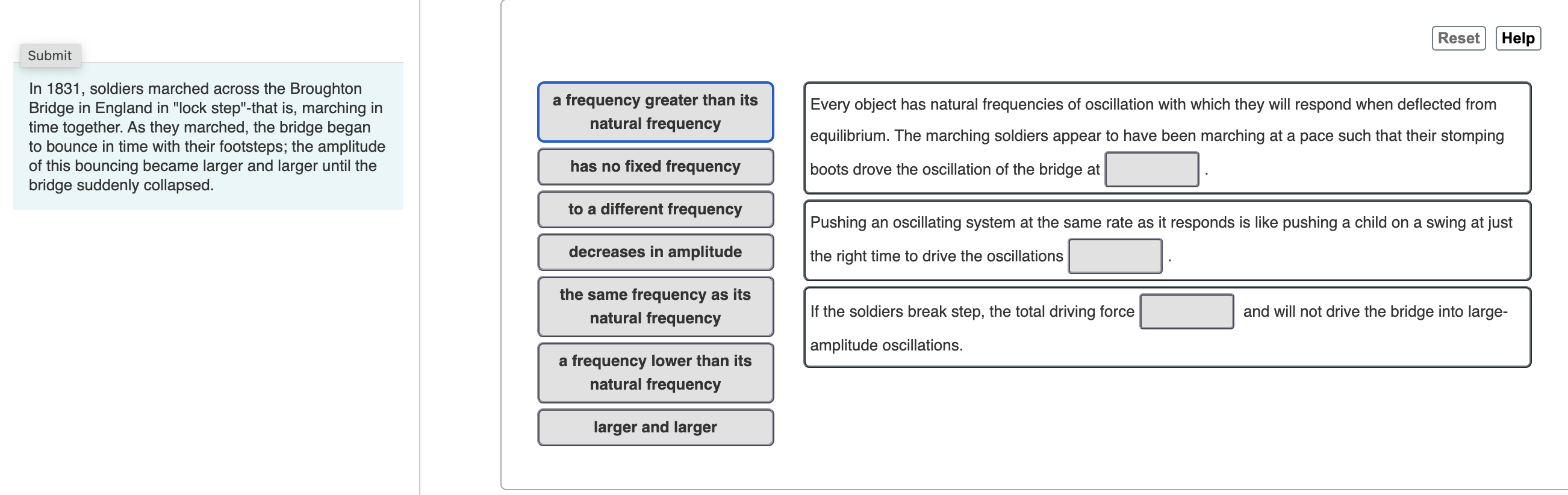 Solved In 1831, soldiers marched across the Broughton Bridge | Chegg.com