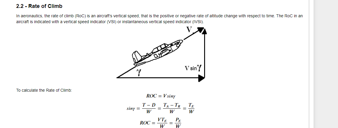 In aeronautics, the rate of climb (RoC) is an | Chegg.com