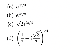 Solved Express each complex number in the form x + iy. Here, | Chegg.com