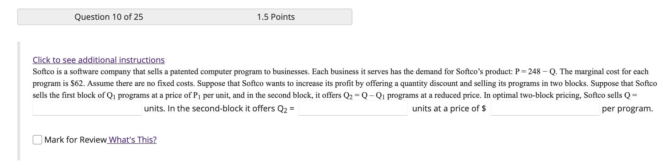 Solved Question 10 of 25 1.5 Points Click to see additional | Chegg.com