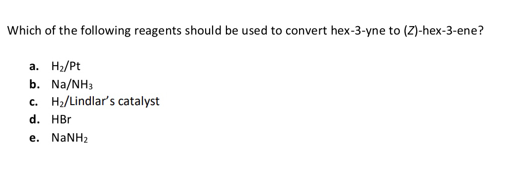 Solved Which of the following reagents should be used to | Chegg.com