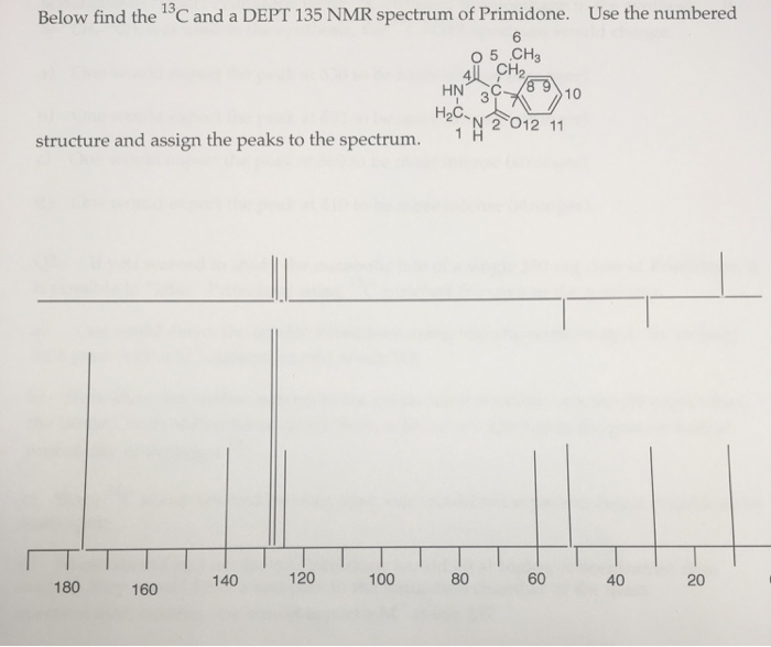 Solved Use the numbered Below find the 13C and a DEPT 135 | Chegg.com