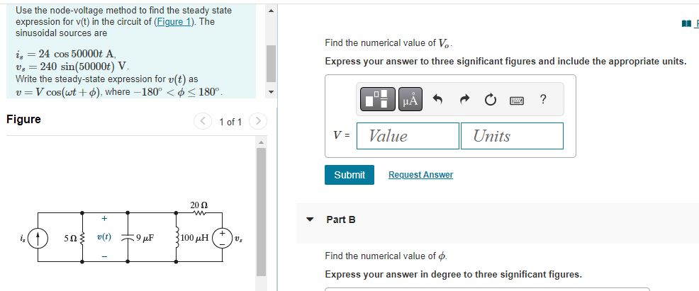 Solved Use the node-voltage method to find the steady state | Chegg.com