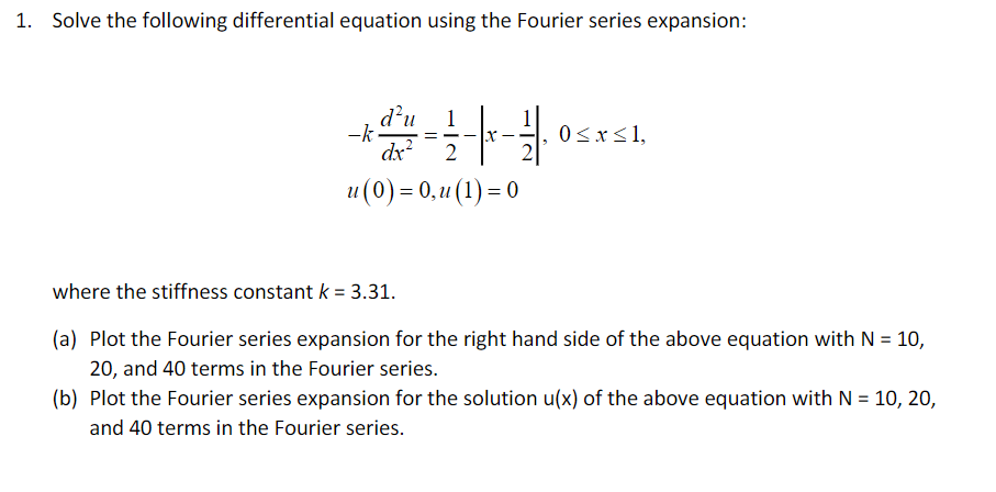 Solve the following differential equation using the | Chegg.com