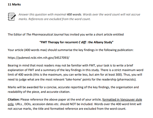 Solved 11 Marks Answer this question with maximal 400 words. | Chegg.com