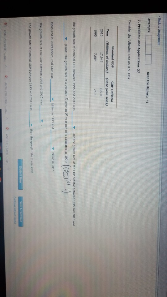Solved Attempts: 7. Problems and Applications Q7 Consider | Chegg.com Solved Attempts: 7. Problems and Applications Q7 Consider | Chegg.com