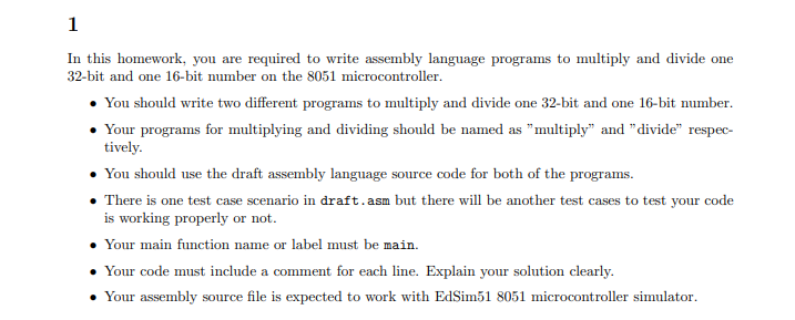 Solved 1 In this homework, you are required to write | Chegg.com