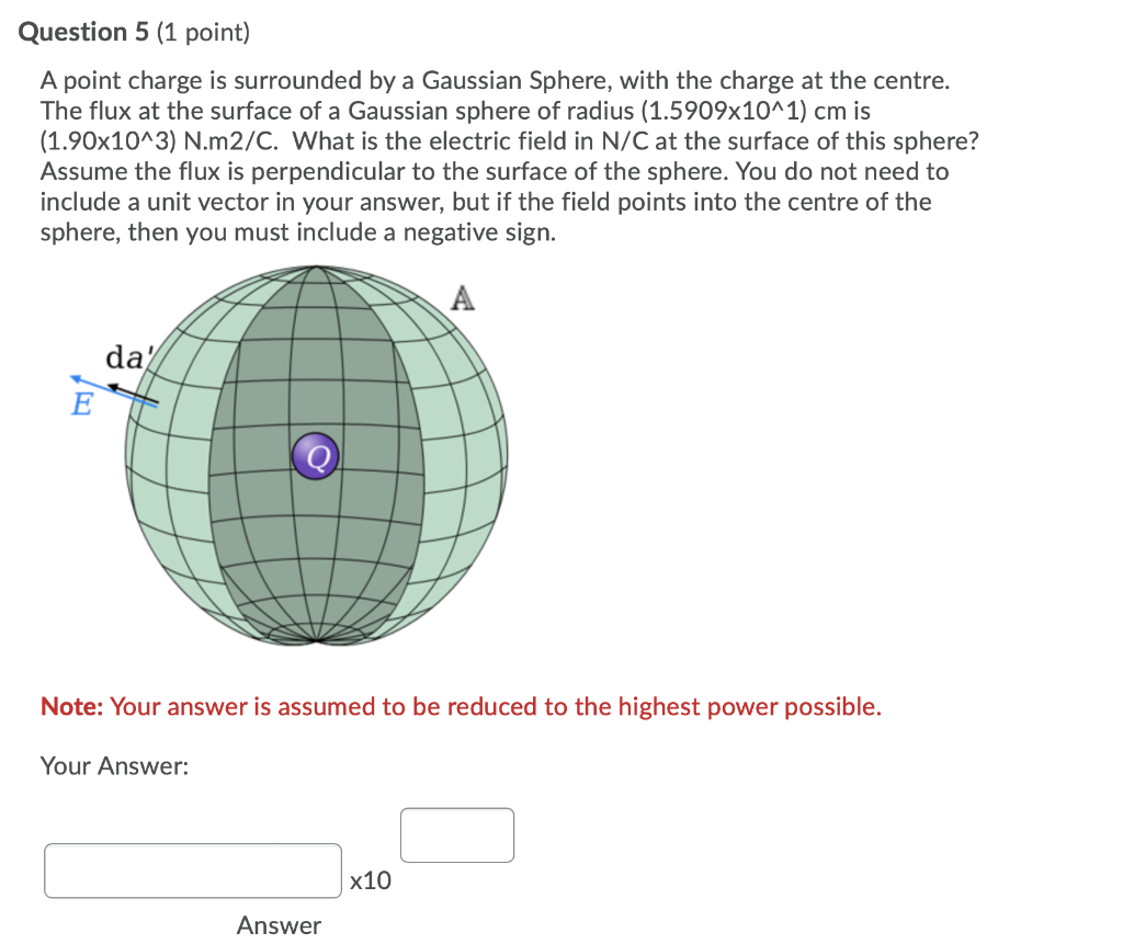 Solved Question 5 (1 point) A point charge is surrounded by | Chegg.com