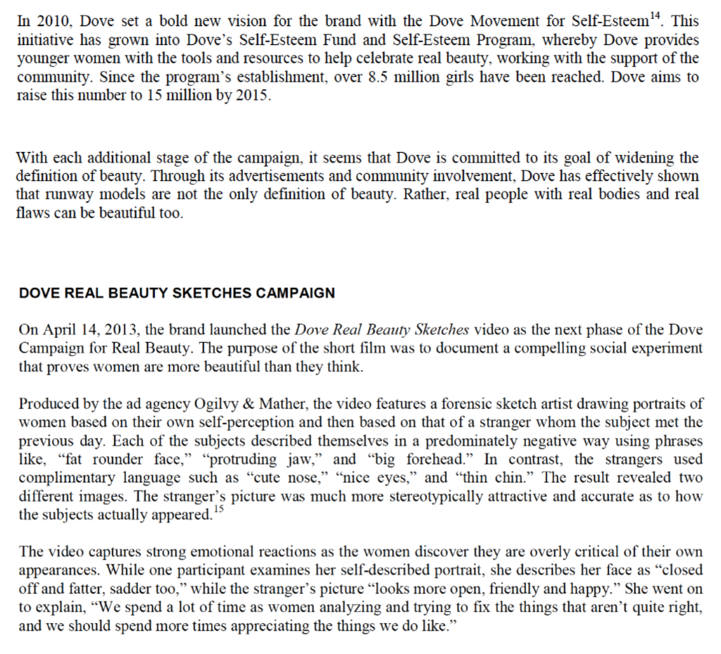 Solved 1. Introduction 2. Using Dove Real Beauty Sketches | Chegg.com