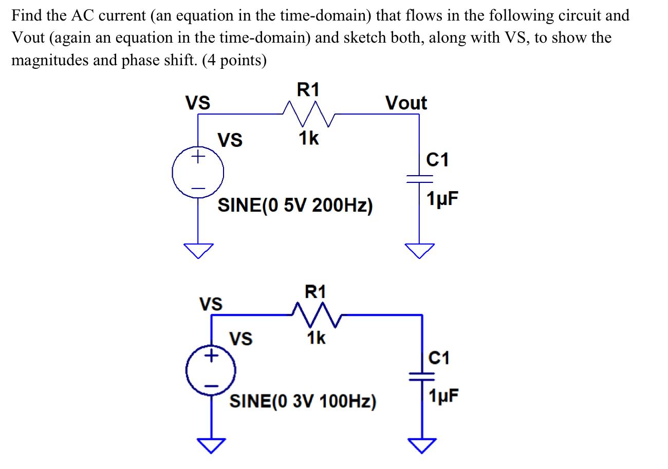 Solved Find the AC current (an equation in the time-domain) | Chegg.com