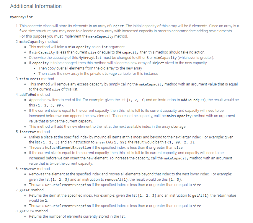 You are not allowed to use any of the standard Java | Chegg.com