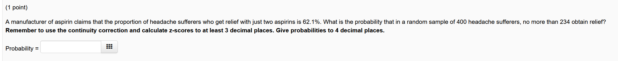 Solved Remember To Use The Continuity Correction And