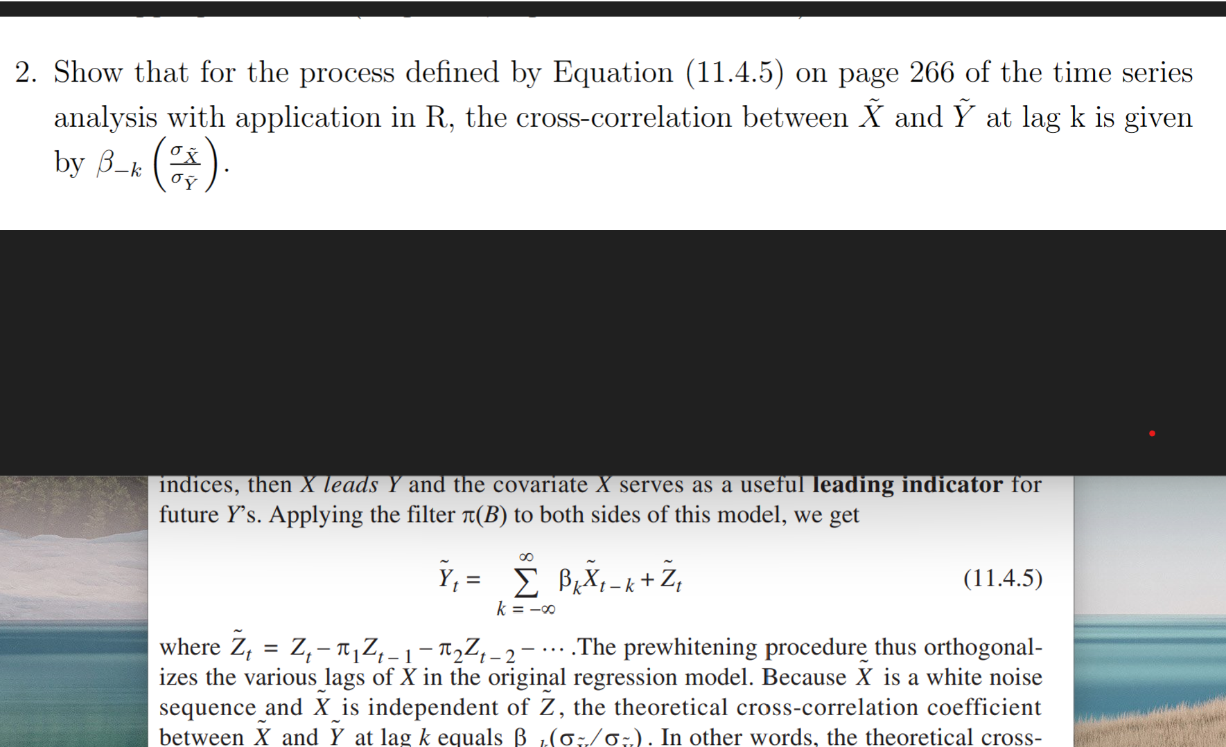 Show that for the process defined by Equation | Chegg.com