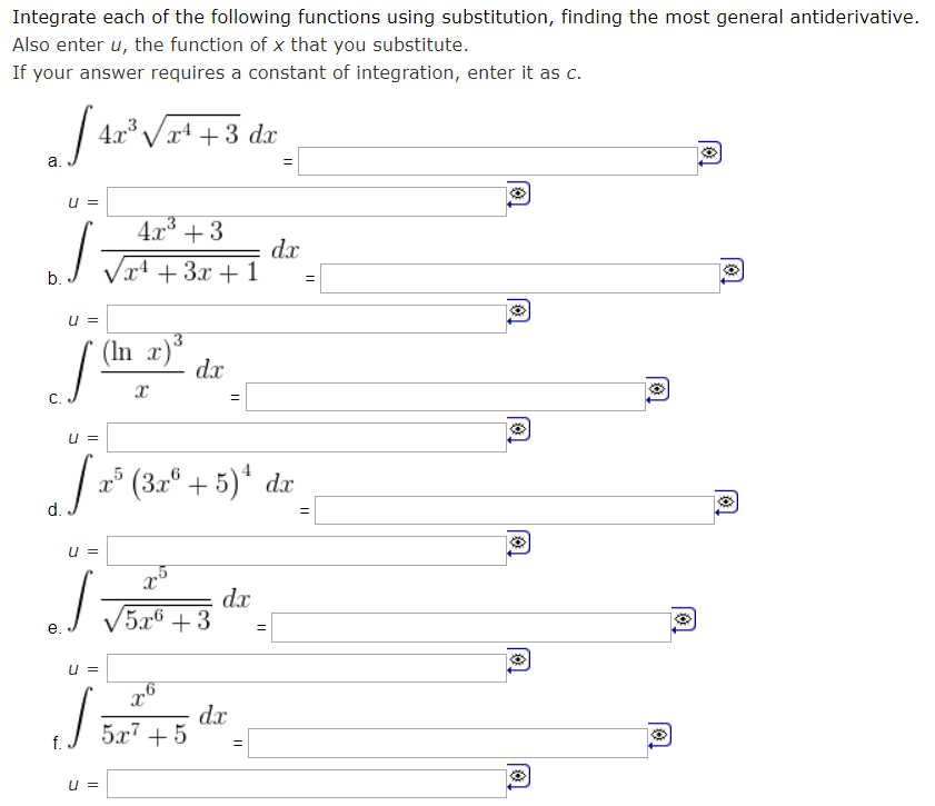 Solved Integrate each of the following functions using | Chegg.com