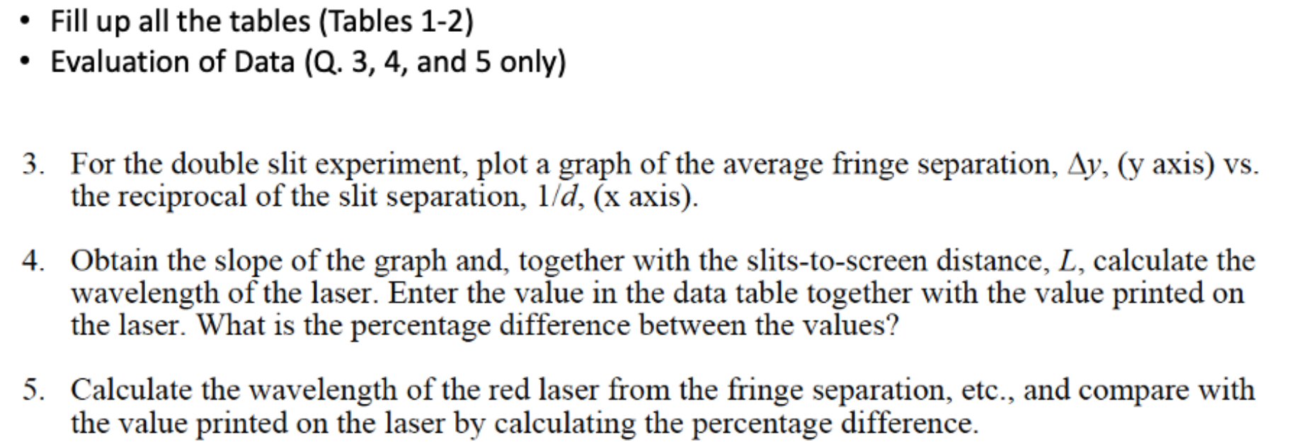 Solved Lab 12: Data Tables Table 1 Use slope method to find | Chegg.com