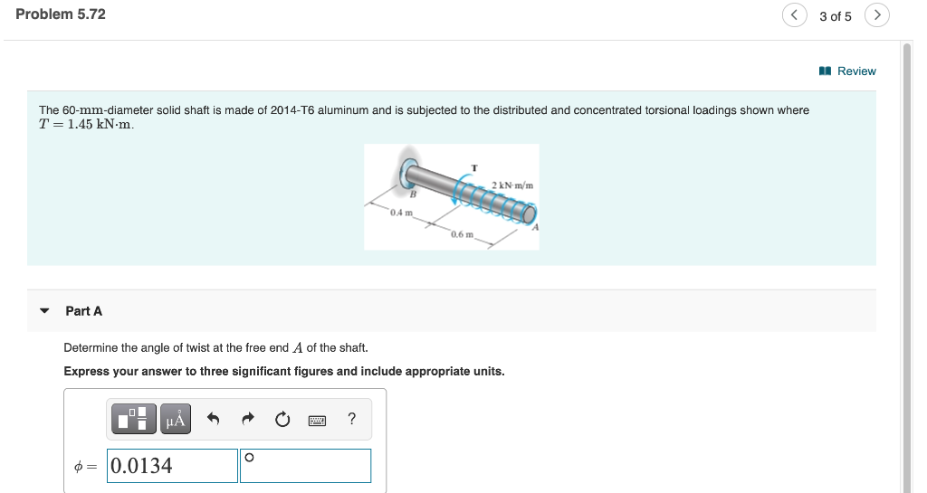 Solved Problem 5.72 3 of 5 Review The 60-mm-diameter solid | Chegg.com