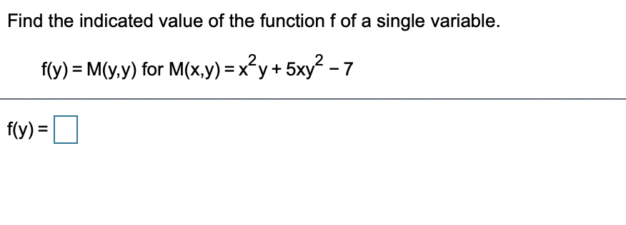 Solved Find the indicated value of the function f of a | Chegg.com