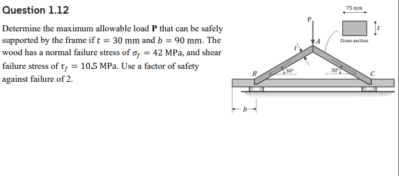 Solved Question 1.12Determine the maximum allowable load P | Chegg.com
