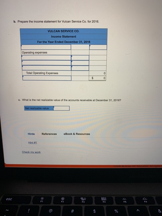 Solved Vulcan Service Co. experienced the following | Chegg.com
