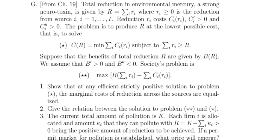 Solved G. (From Ch. 19) Total reduction in environmental | Chegg.com